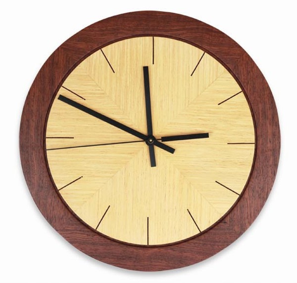 Jarrah and Ash Round Wall Clock