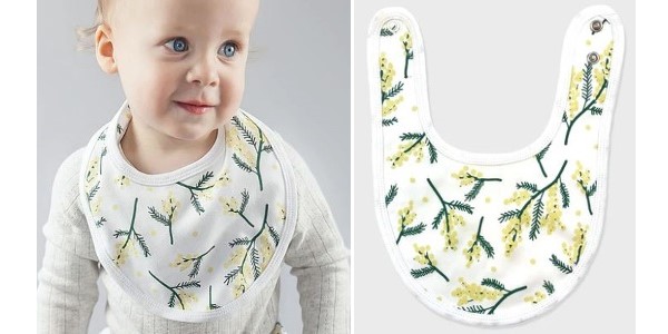 Kit & Cradle – Baby Bib – Wattle