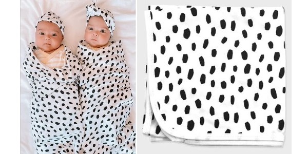 Kit & Cradle – Baby Blanket – Black Cheetah
