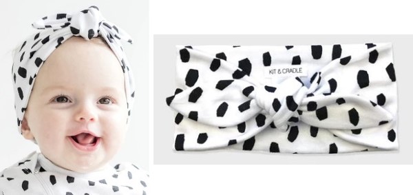 Kit & Cradle – Knot Headband – Black Cheetah