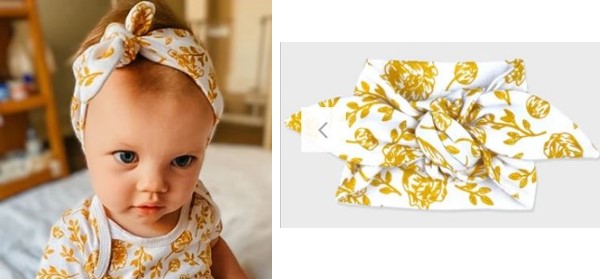Kit & Cradle – Knot Headband – Golden Peony