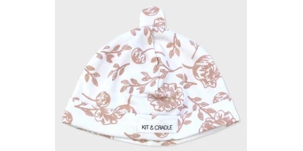 Kit & Cradle – Newborn Beanie – Blush Peony