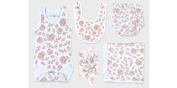 Kit & Cradle – Singlet Baby Bundle – Blush Peony