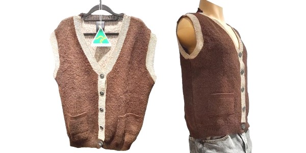 Alpaca Shop Australia – Alpaca Vest Men Jacquard Pattern with Two ...