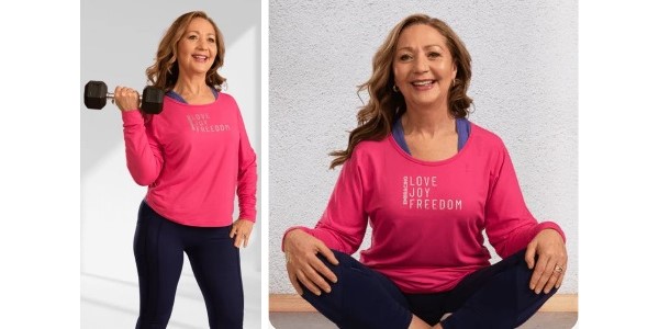 Empowered Clothing – Embracing Pink Long Sleeve Activewear Top for Women