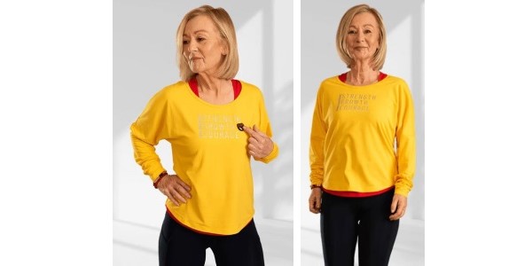 Empowered Clothing – Empowering Yellow Long Sleeve Activewear Top for Women