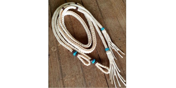 Blue Roan Ropes & Tack – BRAIDED SPLIT REINS WITH DECORATIVE KNOTS ...