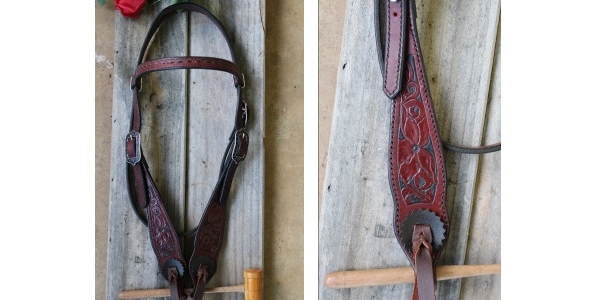 Blue Roan Ropes & Tack – Dark Horse Collection – Dark Mahogany Tooled ...