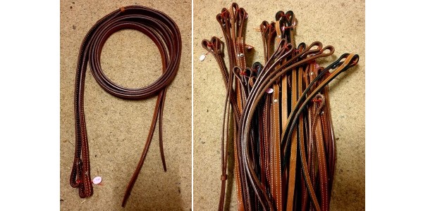 Blue Roan Ropes & Tack – Leather Split Reins – Light to Medium Weight