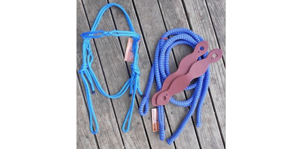 Blue Roan Ropes & Tack – SPLICED BRIDLE & 6 FT SPLIT REINS